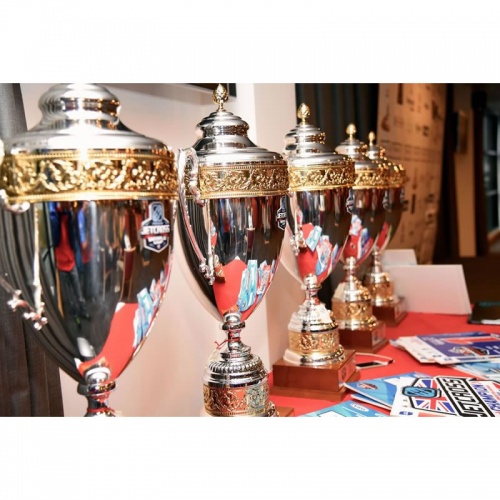 780mm Large Silver Trophy with Gold Plated Detail - Awards Trophies ...